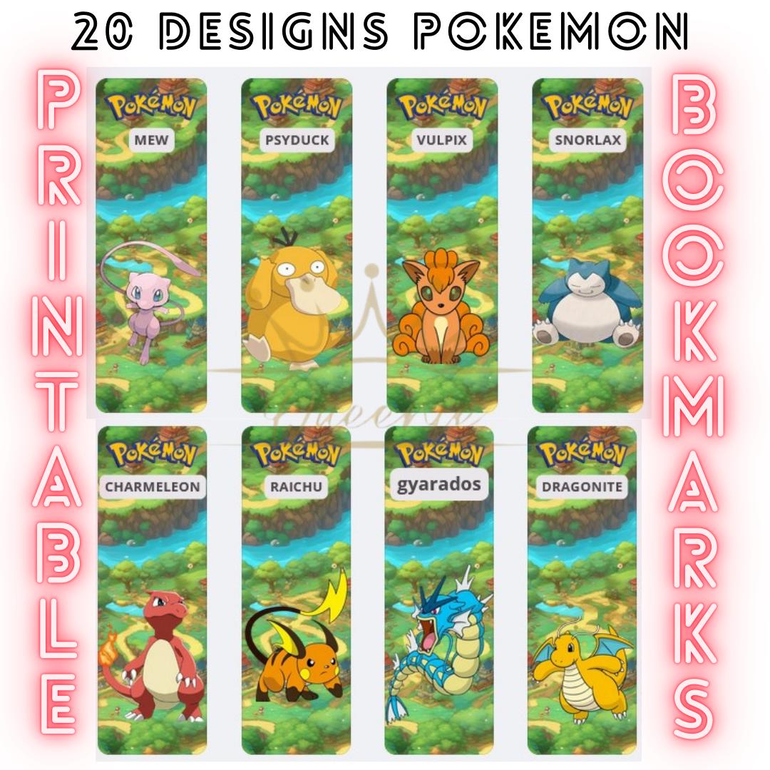 Printable Pokémon Series Bookmarks I Digital Pokémon Bookmarks I ...