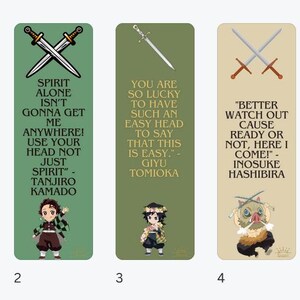 Printable Demon Slayer Bookmark I Digital Demon Slayer Bookmark I ...