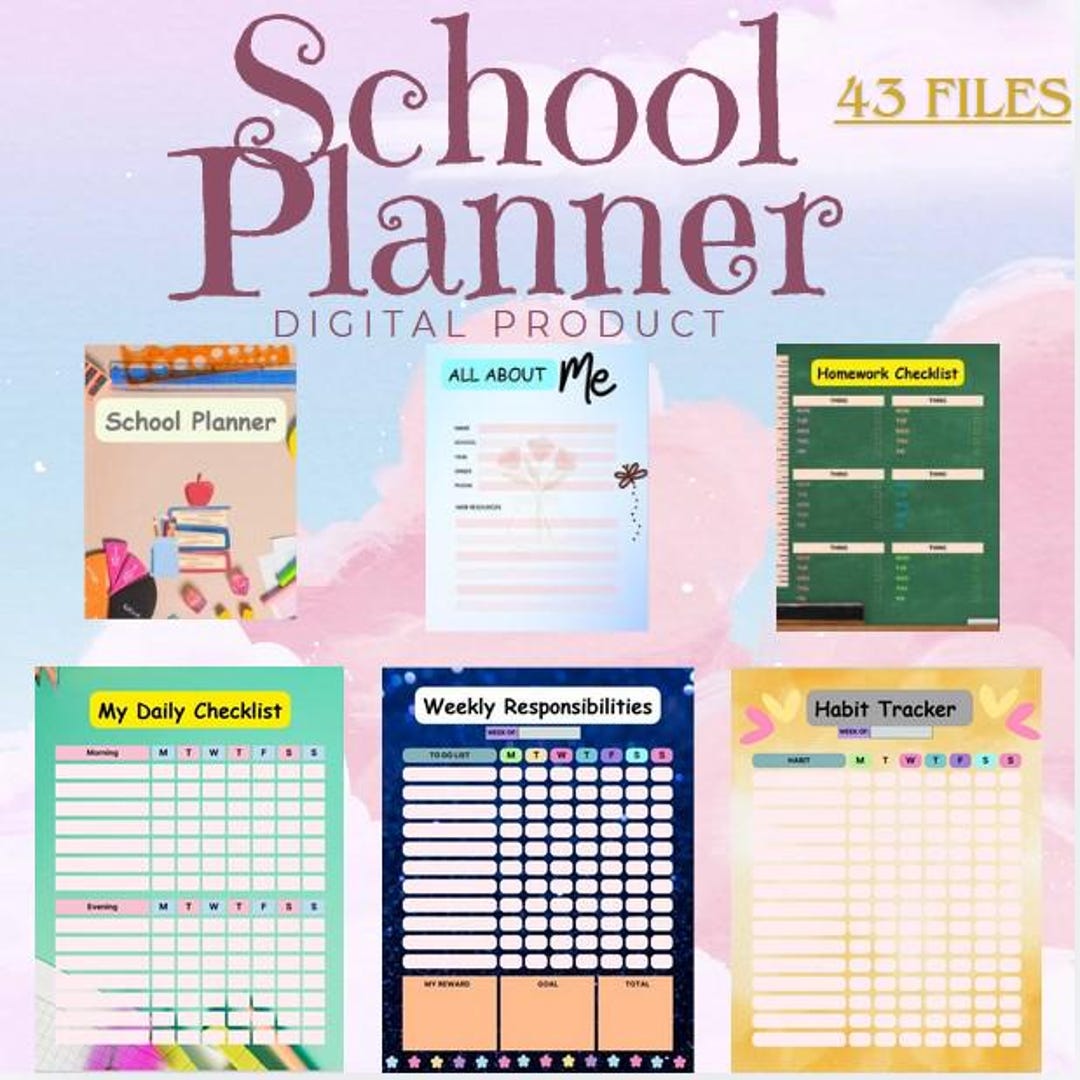 Editable School Planner Printable I Printable Organizer for Parents I ...