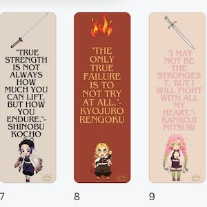 Printable Demon Slayer Bookmark I Digital Demon Slayer Bookmark I ...