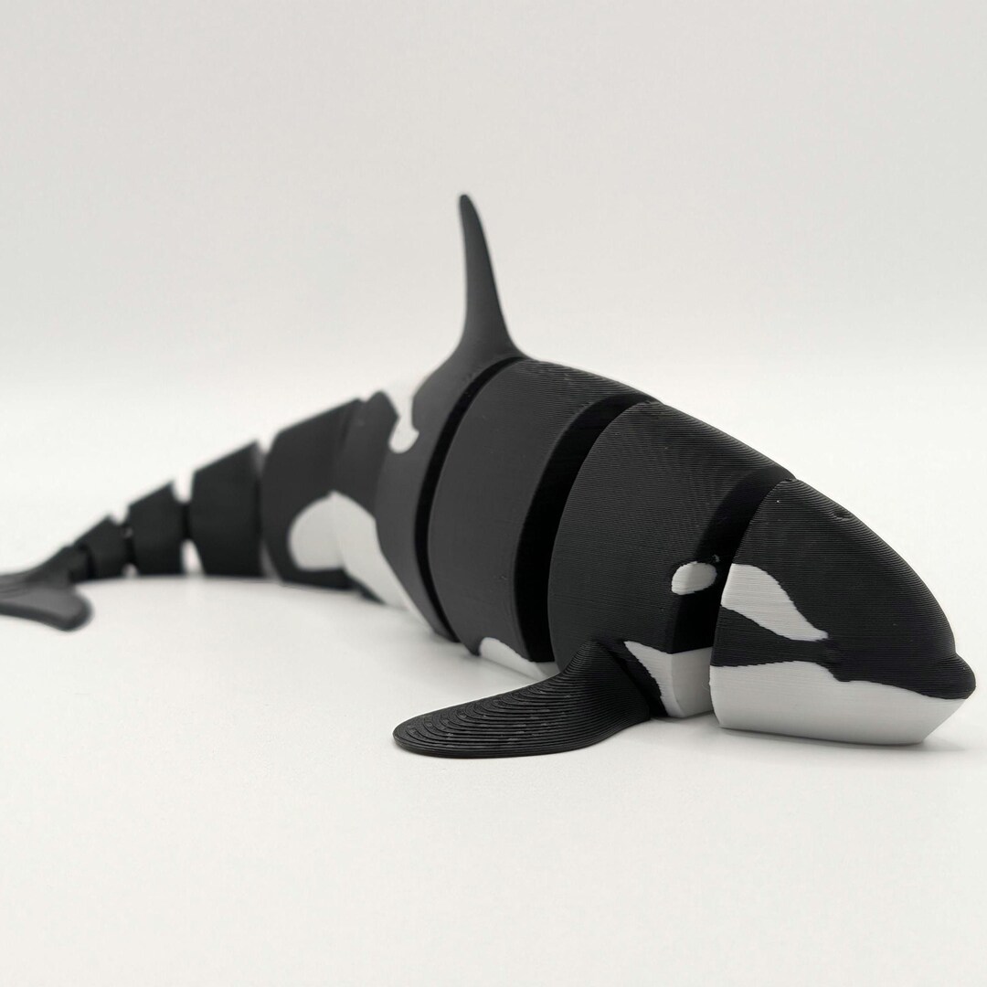 Flexi Orca Figure – Movable 3d-printed Toy | Flexi Whale | Orca ...