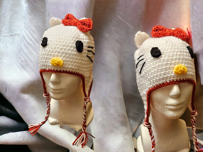 Hello Kitty Crochet Hat - Etsy
