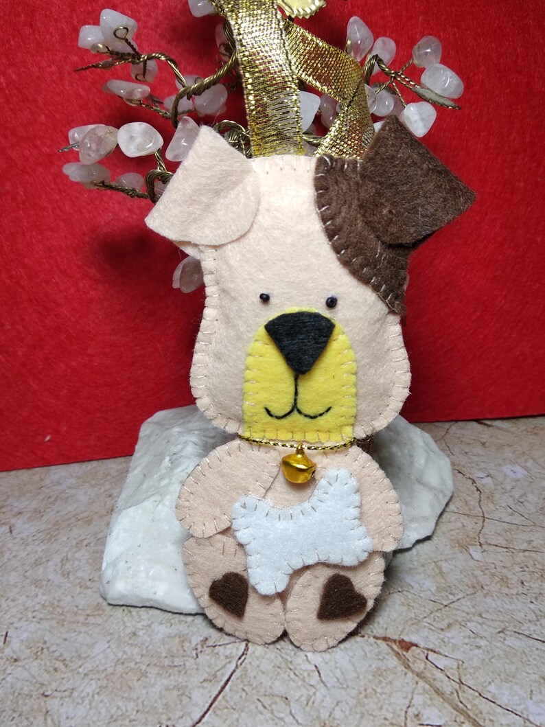 Easy Beginner Sewing Pattern, Felt Dog Pattern, Felt Dog Replica, Felt ...