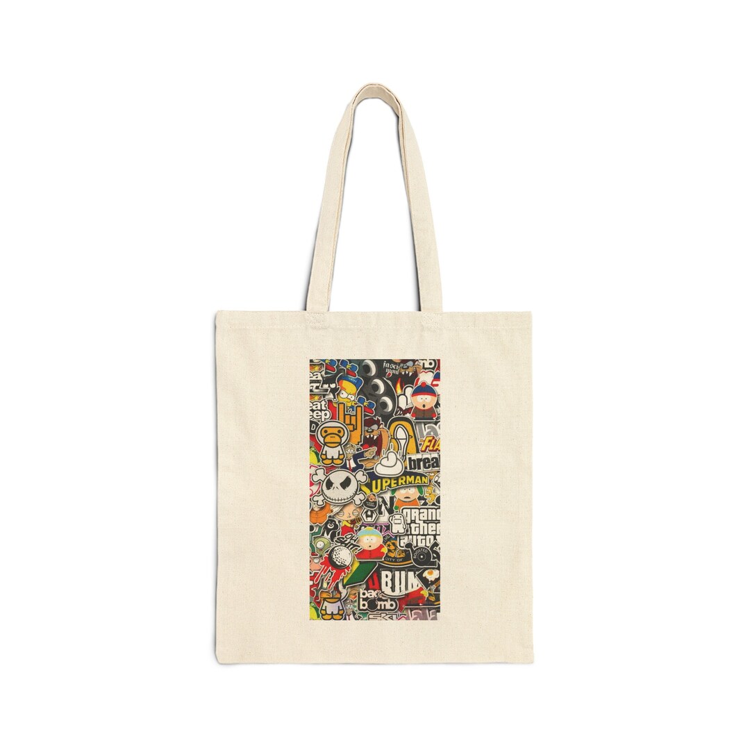 Cotton Canvas Tote Aesthetic Cartoon Animation Series Bag - Etsy