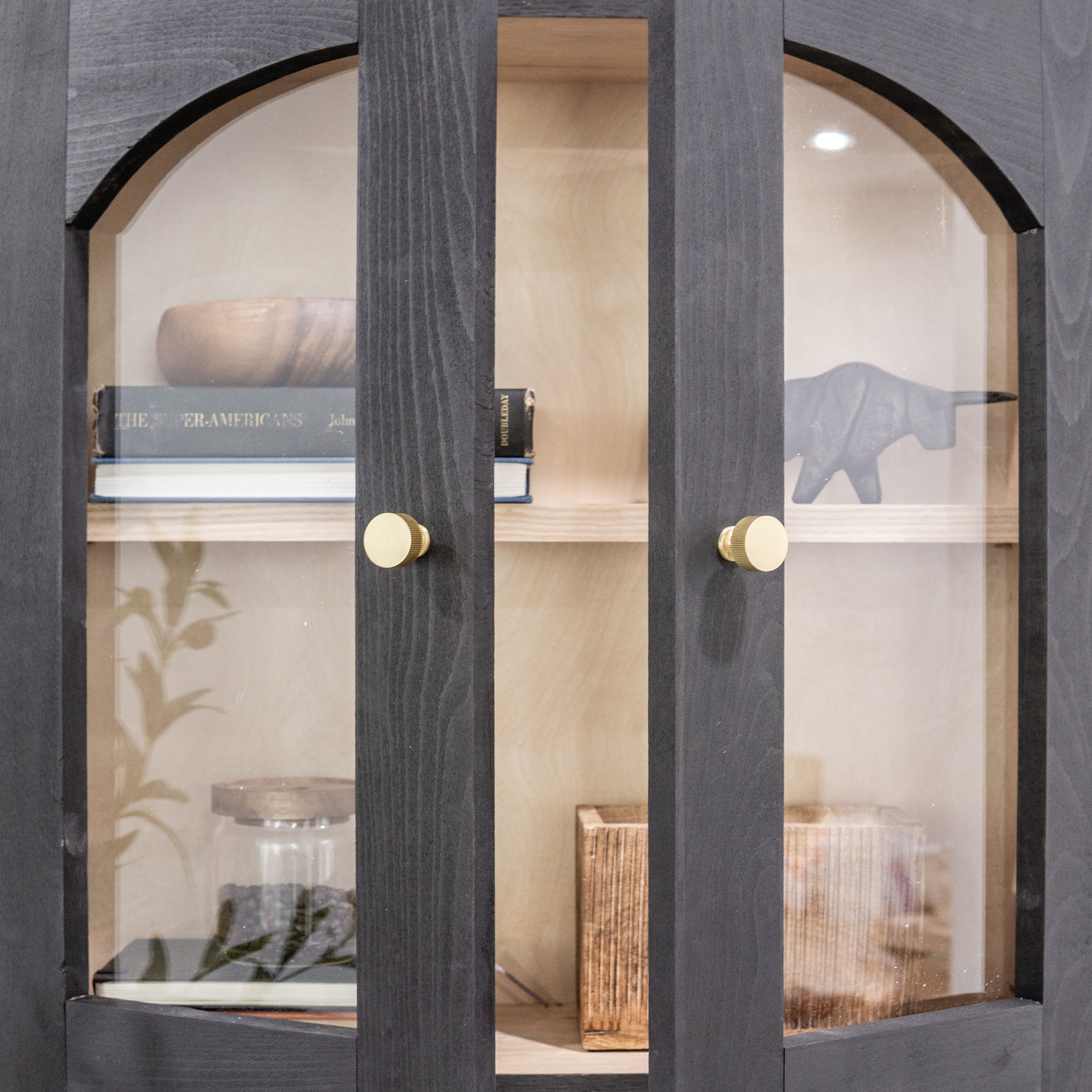 Solid Wood and Rattan Cane Webbing Floating Cabinet Boho Storage and ...