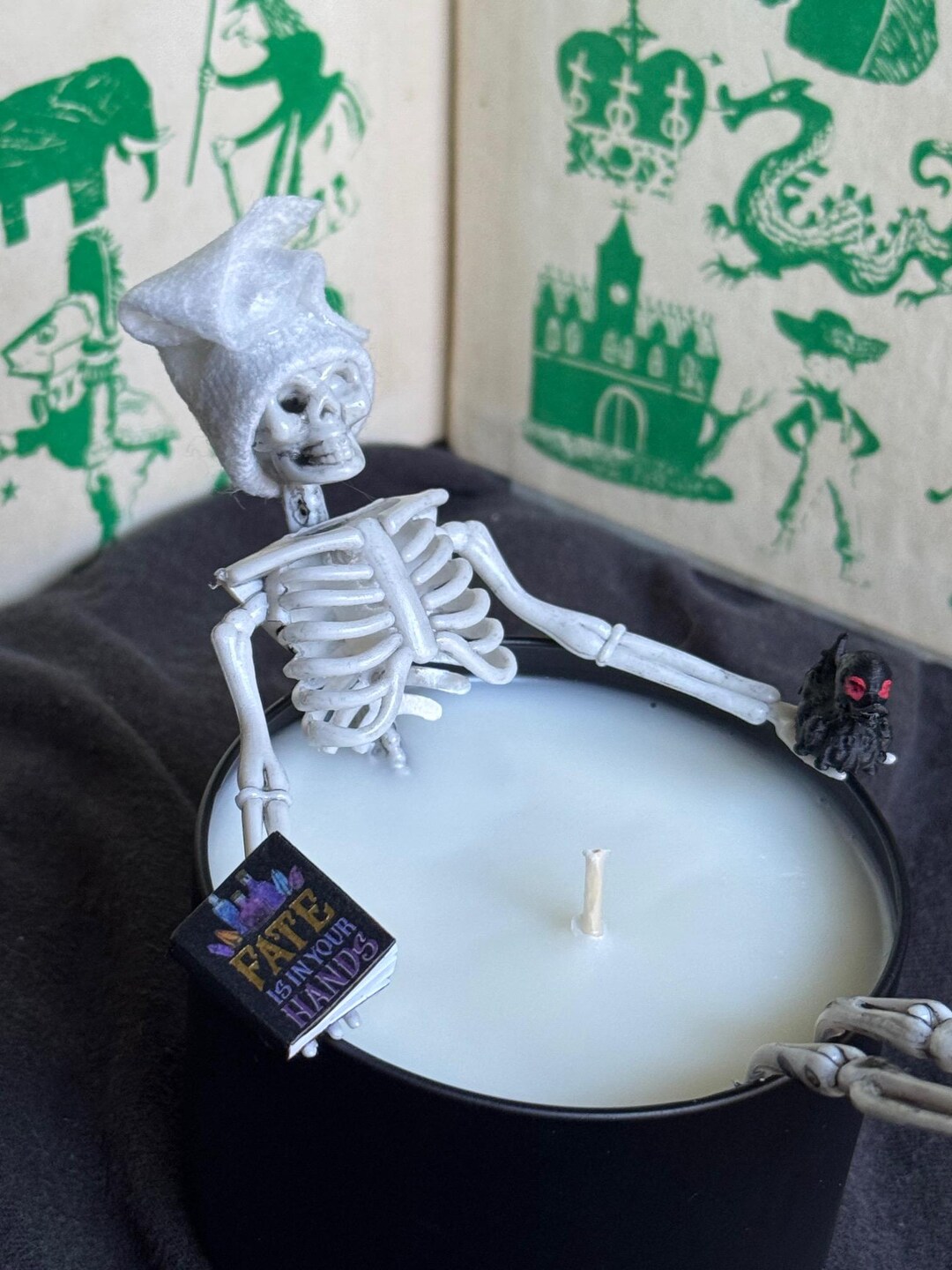 Skeleton Candle Bath | Macabre Decor | Halloween Decor | Soy Candle ...