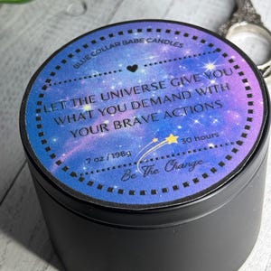 Amethyst Space Candle: Eco Glitter Soy Candle, Witchy Gift - Etsy