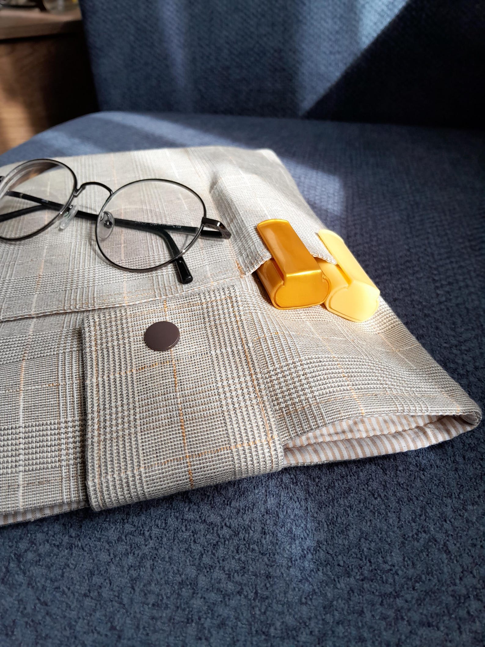 Beige Plaid Book Carrier With Extra Front Pockets | Ready to Ship |book ...