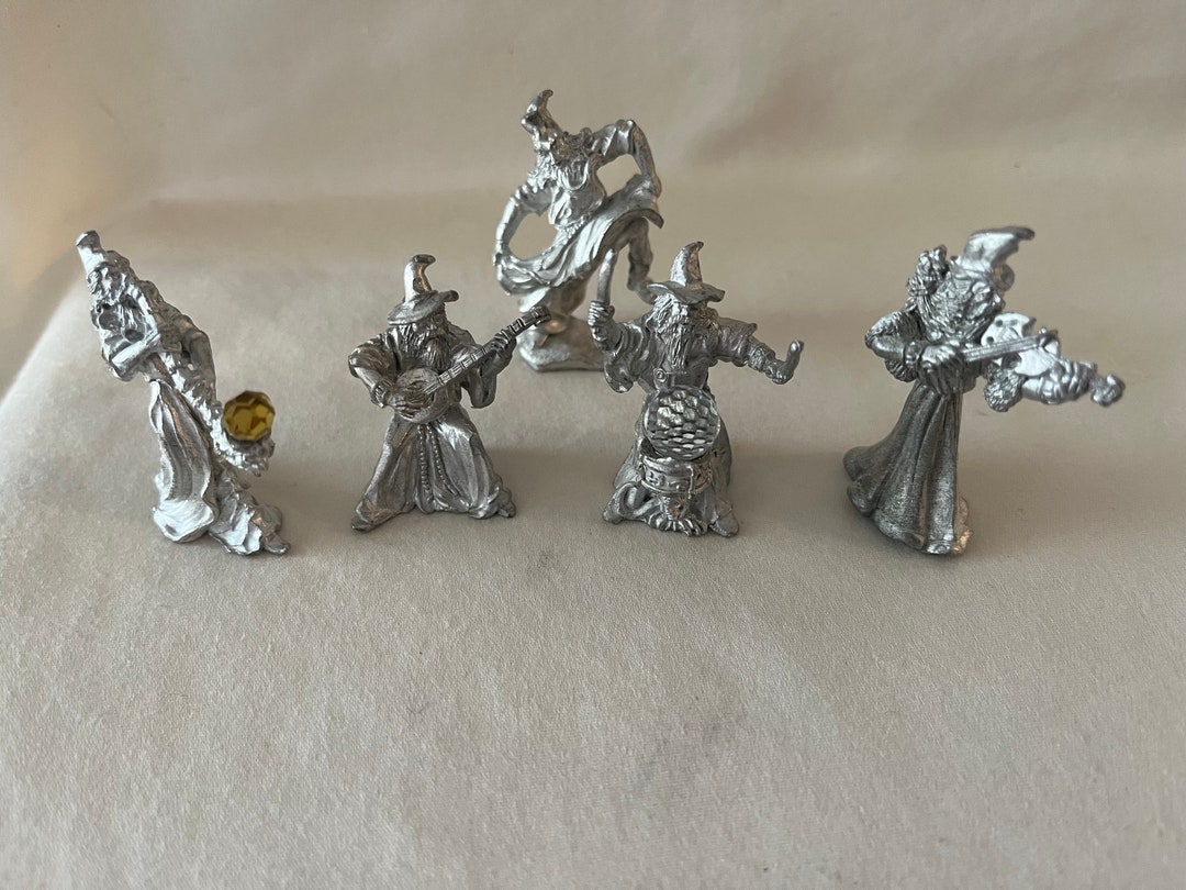 Vintage Gallo Pewter Set of 5 Musical Wizards With Genuine Vintage ...