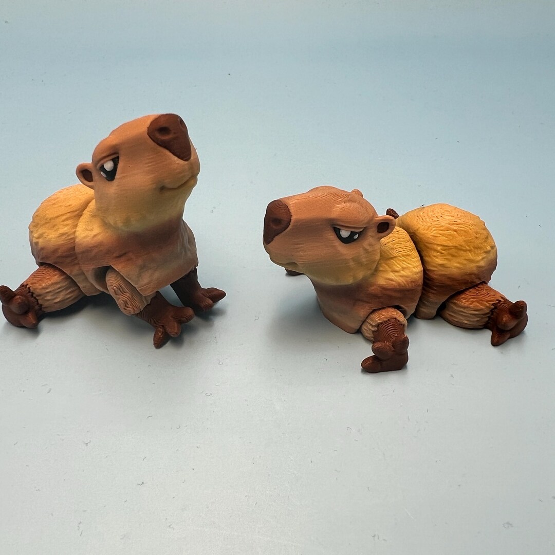 3D Printed Articulated Capybara Toy: Small Animal Friend (6cm) UKCA ...