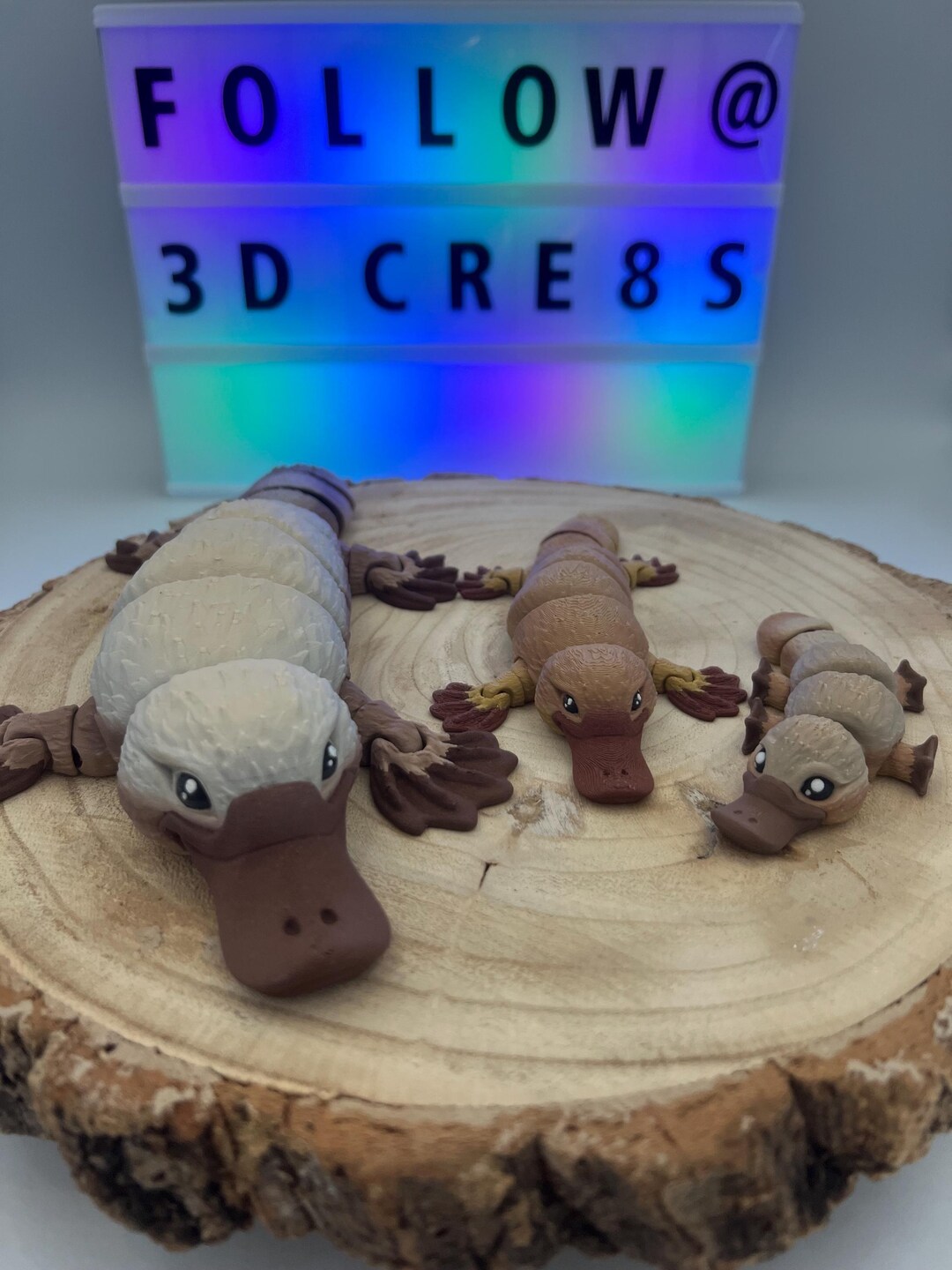 3d Printed Articulated Platypus Animal Fidget Sensory Autism Friendly ...