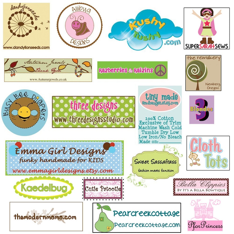 Custom Budget Logo and Clothing Label Design One Round of - Etsy