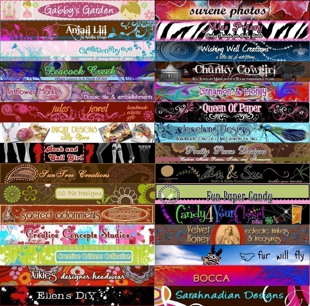 Custom Etsy Banner and Avatar Design Combo Discount Package W a Round ...