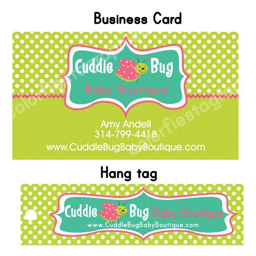 Custom Hang Tag and Business Card Design Custom Professional | Etsy