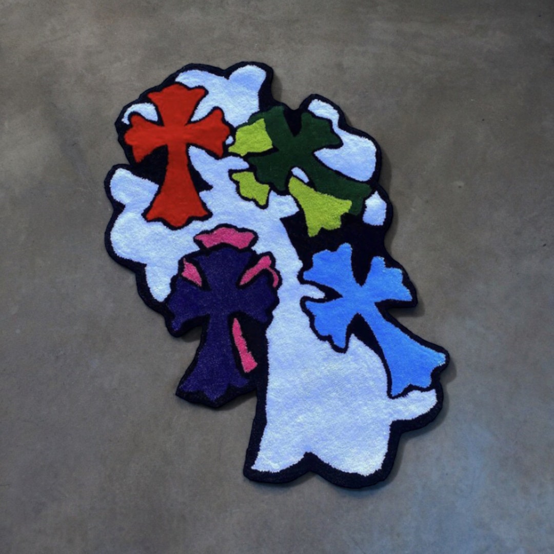 Chrome Hearts Rug Handmade , Horseshoe Custom Rug for Rooms and Living ...