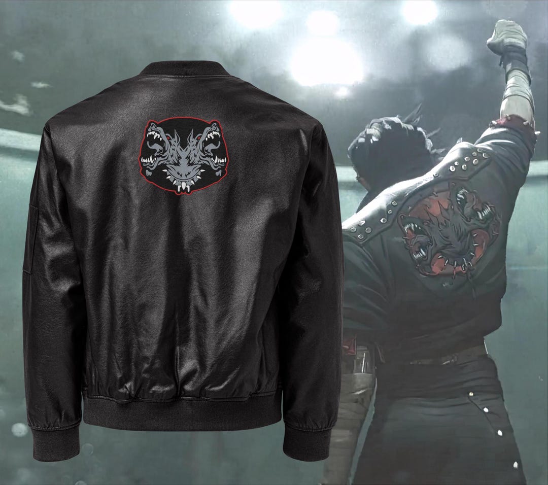 VI Arcane Pit Fighter Leather Bomber Embroidery Jacket | Cosplay ...