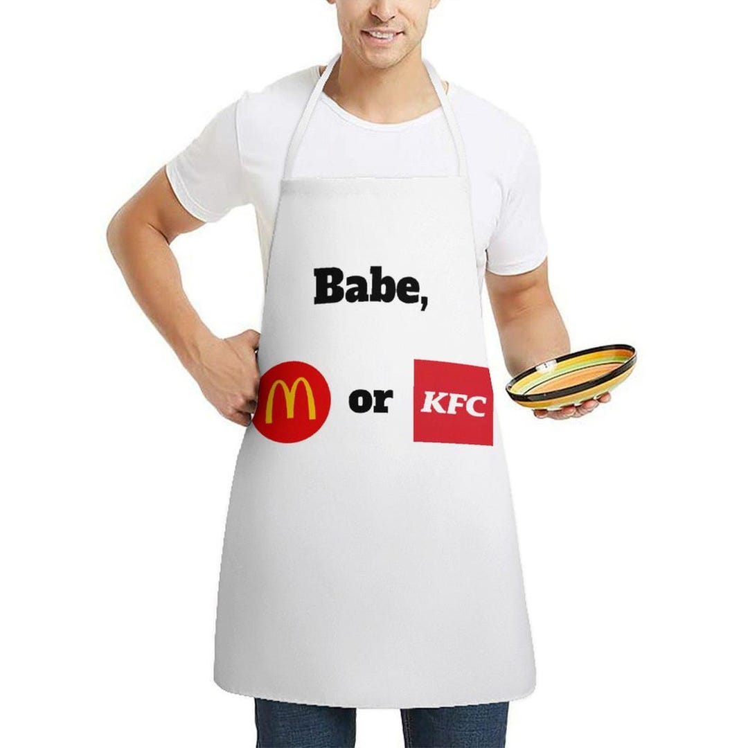 Mcdonald's or KFC Funny Aprons, Personalized Chef Apron for Man Woman ...