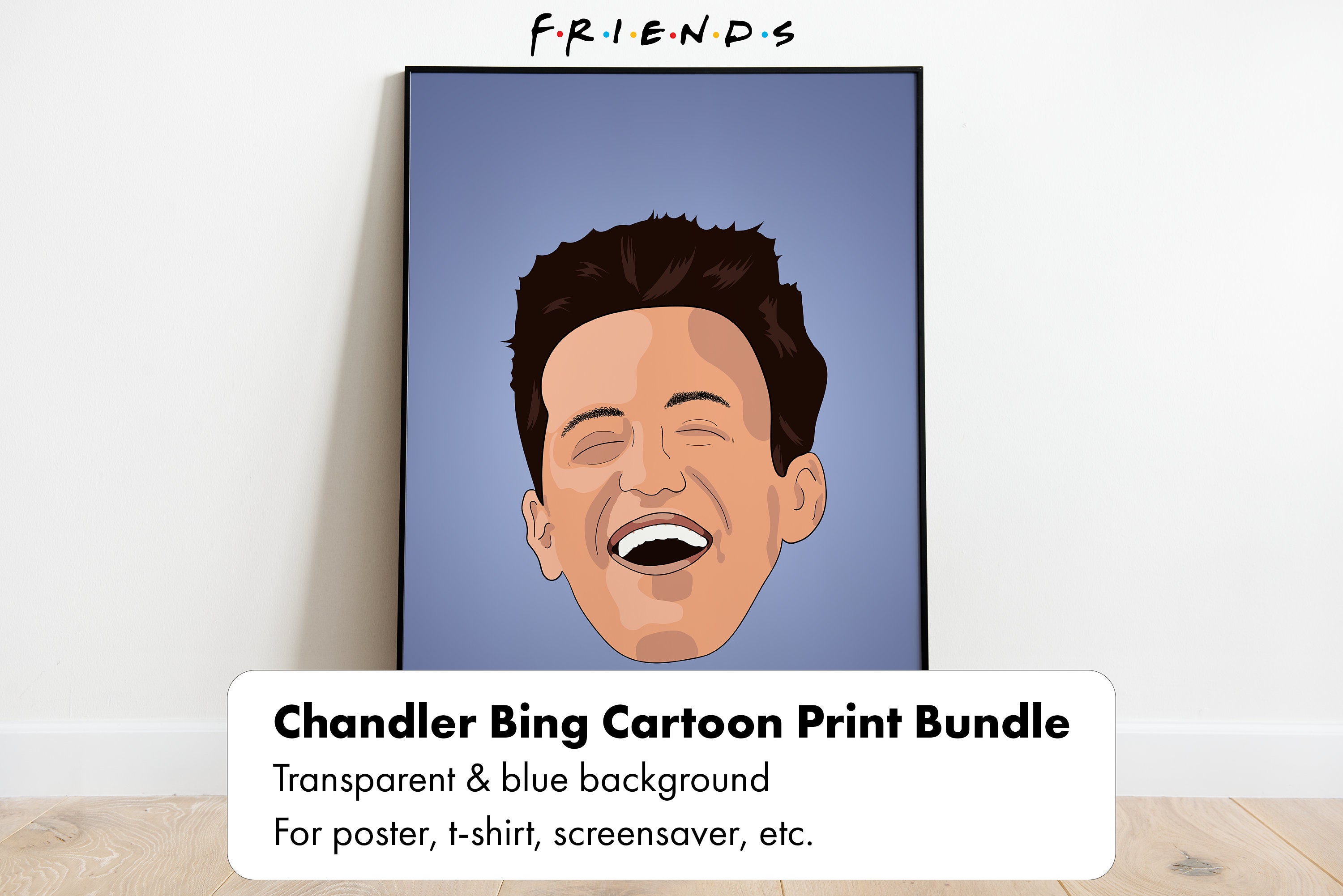 Download Chandler Bing Matthew Perry Friends Cartoon Digital Art ...