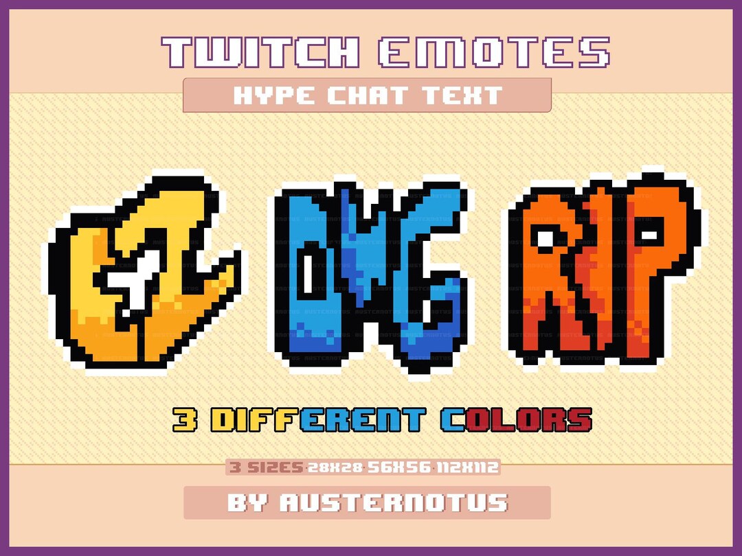 Twitch Emotes: Pixel Art Chat Emotes for Streamers - 10 Text Emotes LOL ...