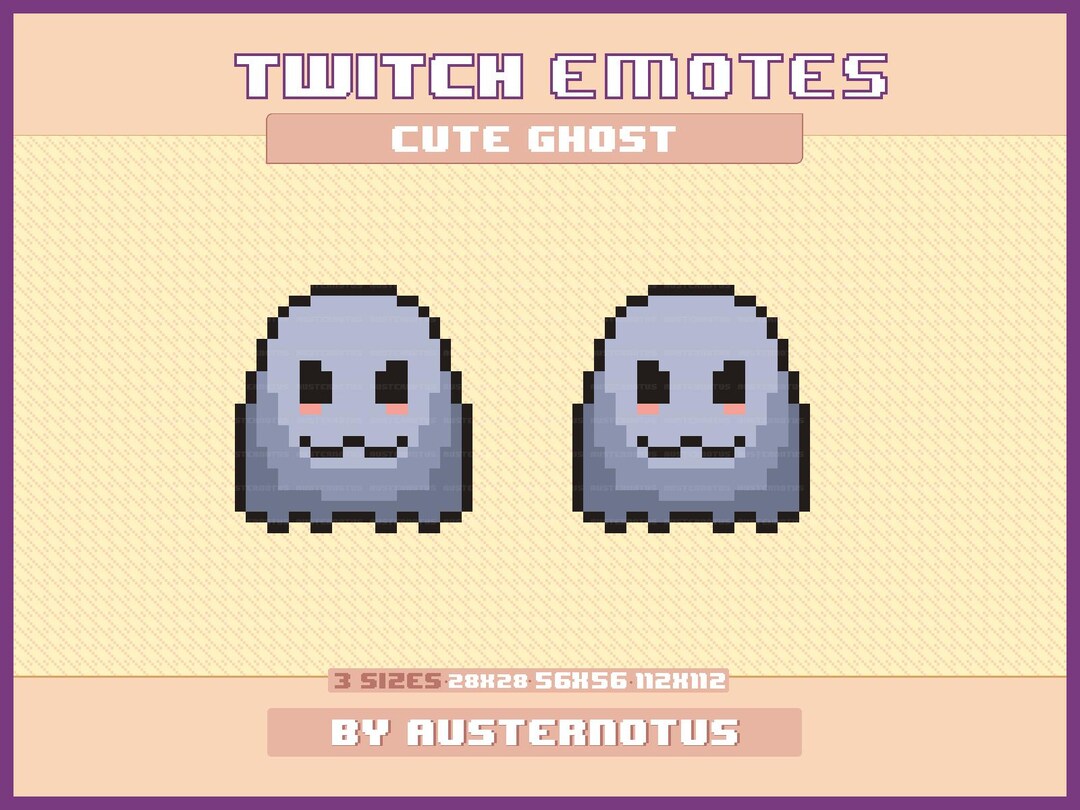 Cute Ghost Twitch Emote | 3 Sizes | Ready to Use | Gaming, Streaming ...