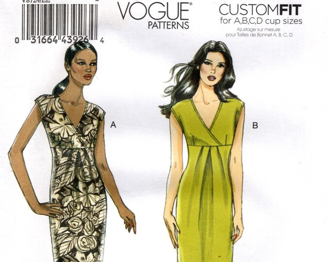 Uncut Vogue Sewing Pattern 8724 Very Easy Sleek Vee Neck - Etsy