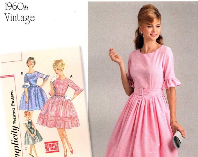 Simplicity 8591 Best RETRO 1960s Reissue Size 12-10 ©2018 UNCUT/FF - Etsy