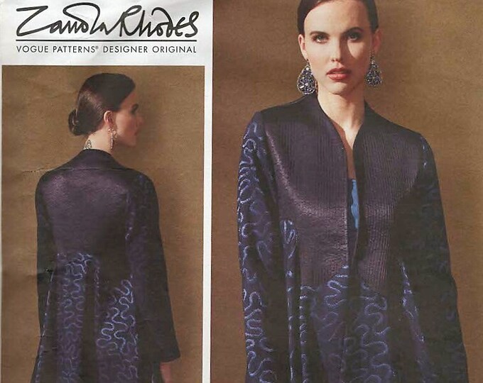 Vogue 1561 Zandra Rhodes SWING JACKET W/ Shape Detail & Contrast ...