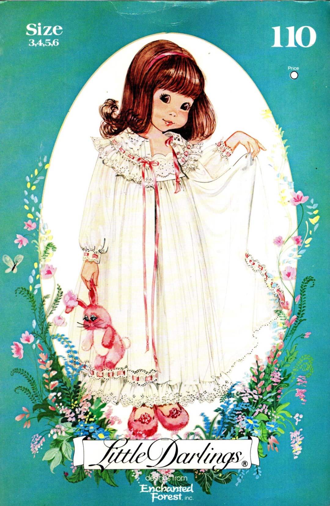 LITTLE DARLINGS 110 Enchanted Forest Frilly Robe and Nightgown Sizes 3 ...