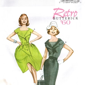 Butterick 5747 RETRO 60s Dresses SIZE CHOICE ©2012 - Etsy