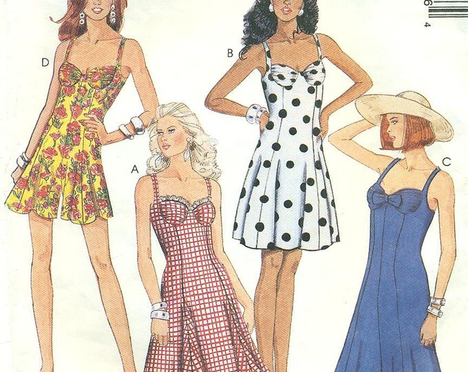 Mccall's 6581 Sun Dress With Bra Dress, Romper, Jumpsuit Bust 38 - Etsy