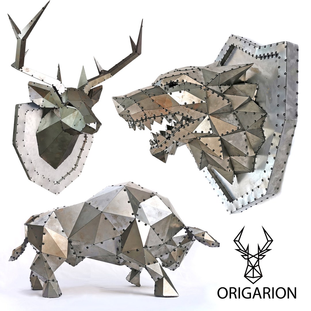 3 in 1 Metal Statues DXF Laser Cut Templates With Rivet or Screws No ...