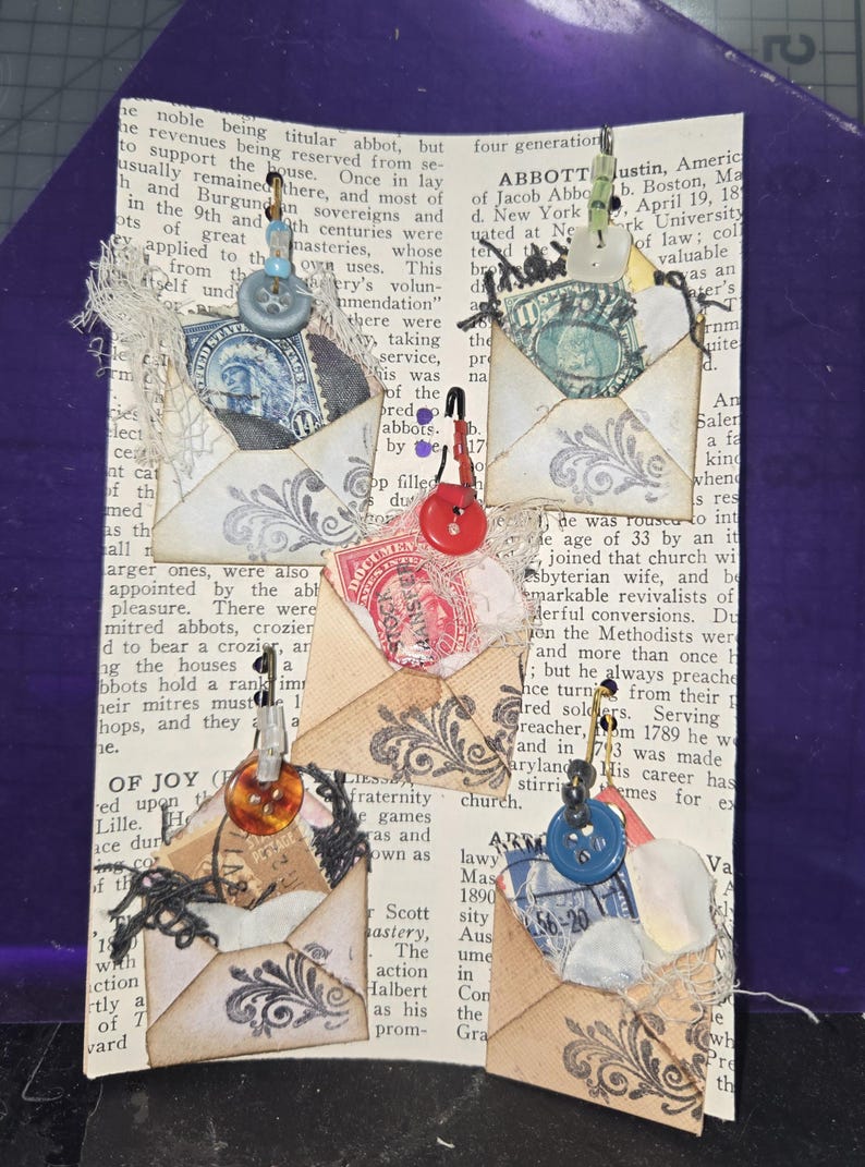 Miniature Stuffed Envelope Dangles - Etsy