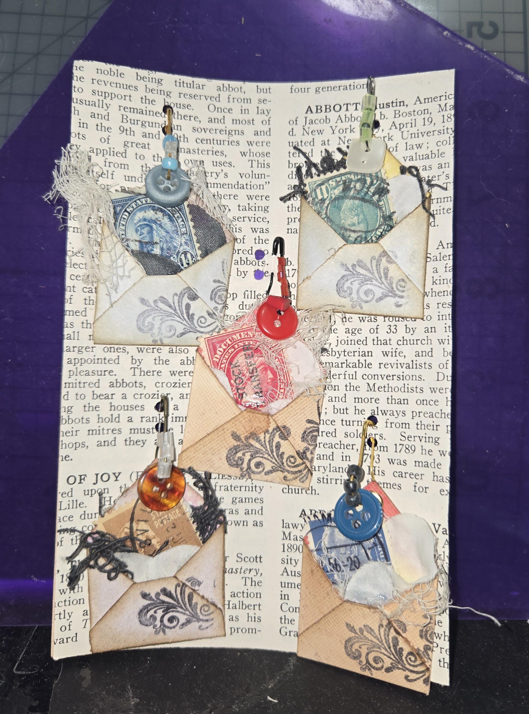 Miniature Stuffed Envelope Dangles - Etsy