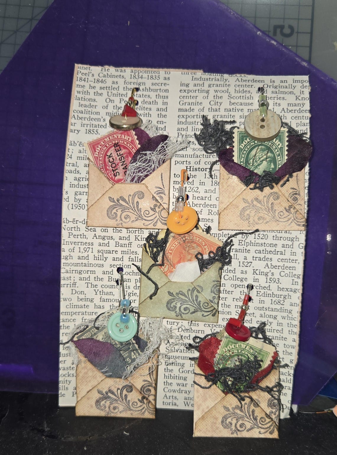 Miniature Stuffed Envelope Dangles - Etsy