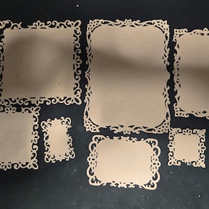 Scrapbooking Paper Frames - 3 Each Design - Etsy