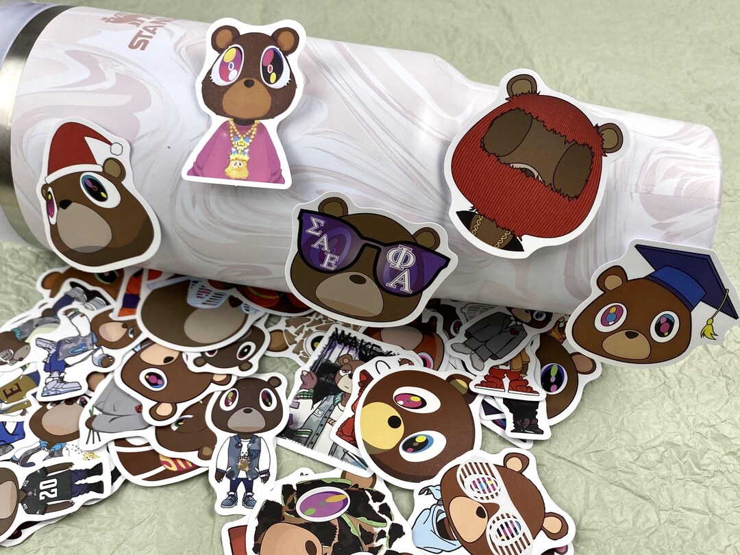 Graduation Kanye Bear-kanye West College Dropout Laptop Stickers ...