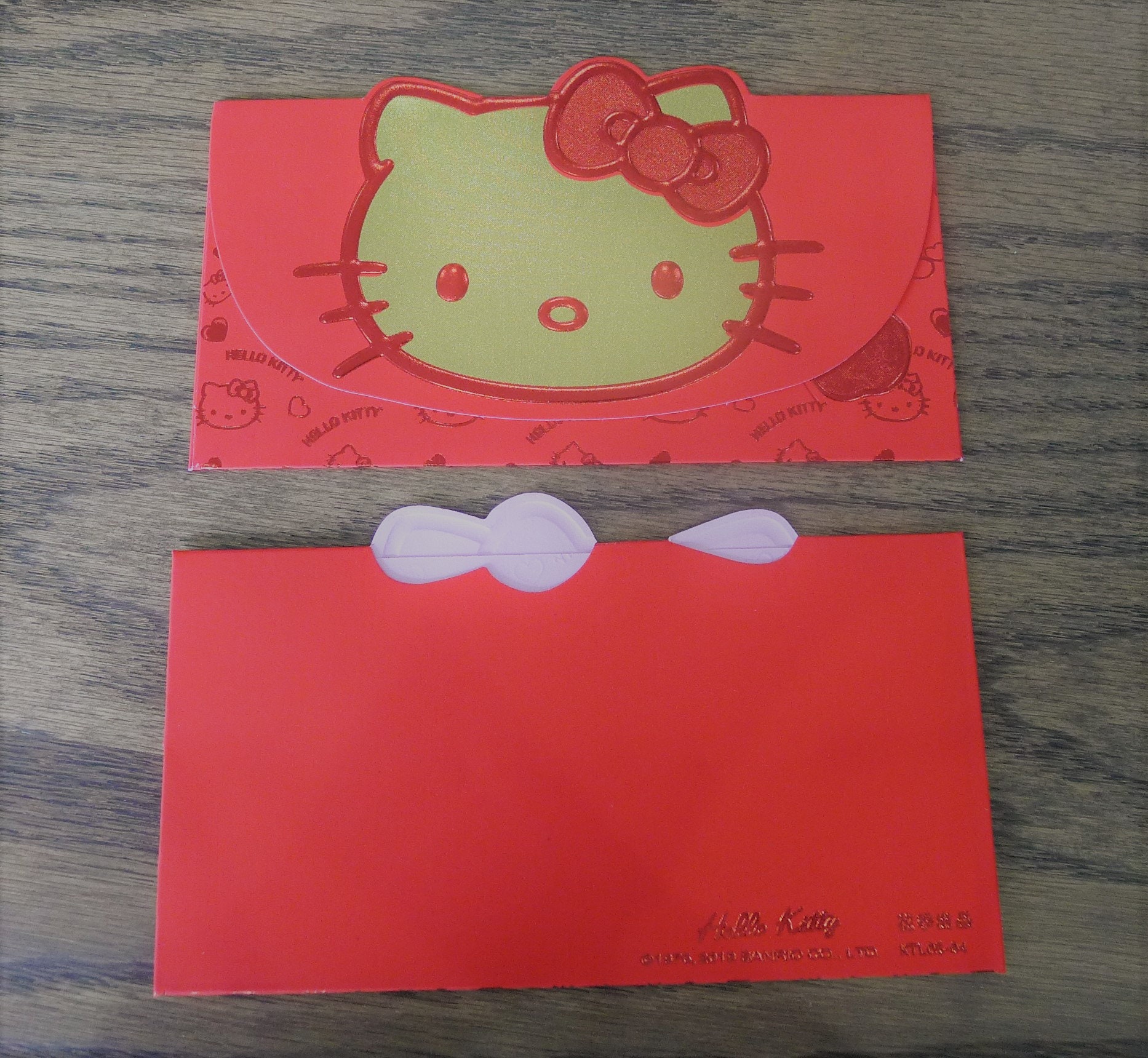Hello Kitty Die Cut Embossed With Foil Finish Wedding/birthday Cash ...