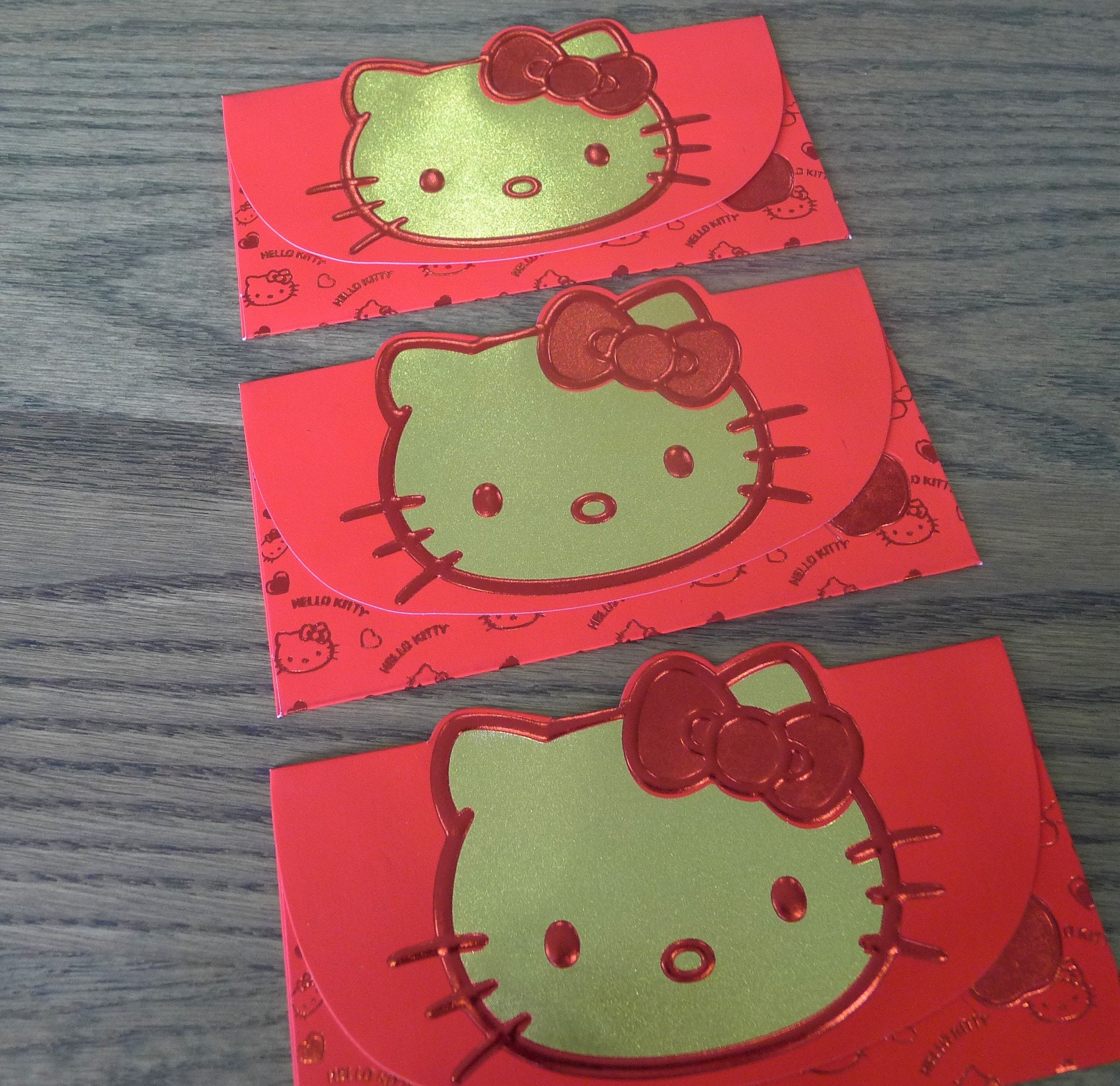 Hello Kitty Die Cut Embossed With Foil Finish Wedding/birthday Cash ...