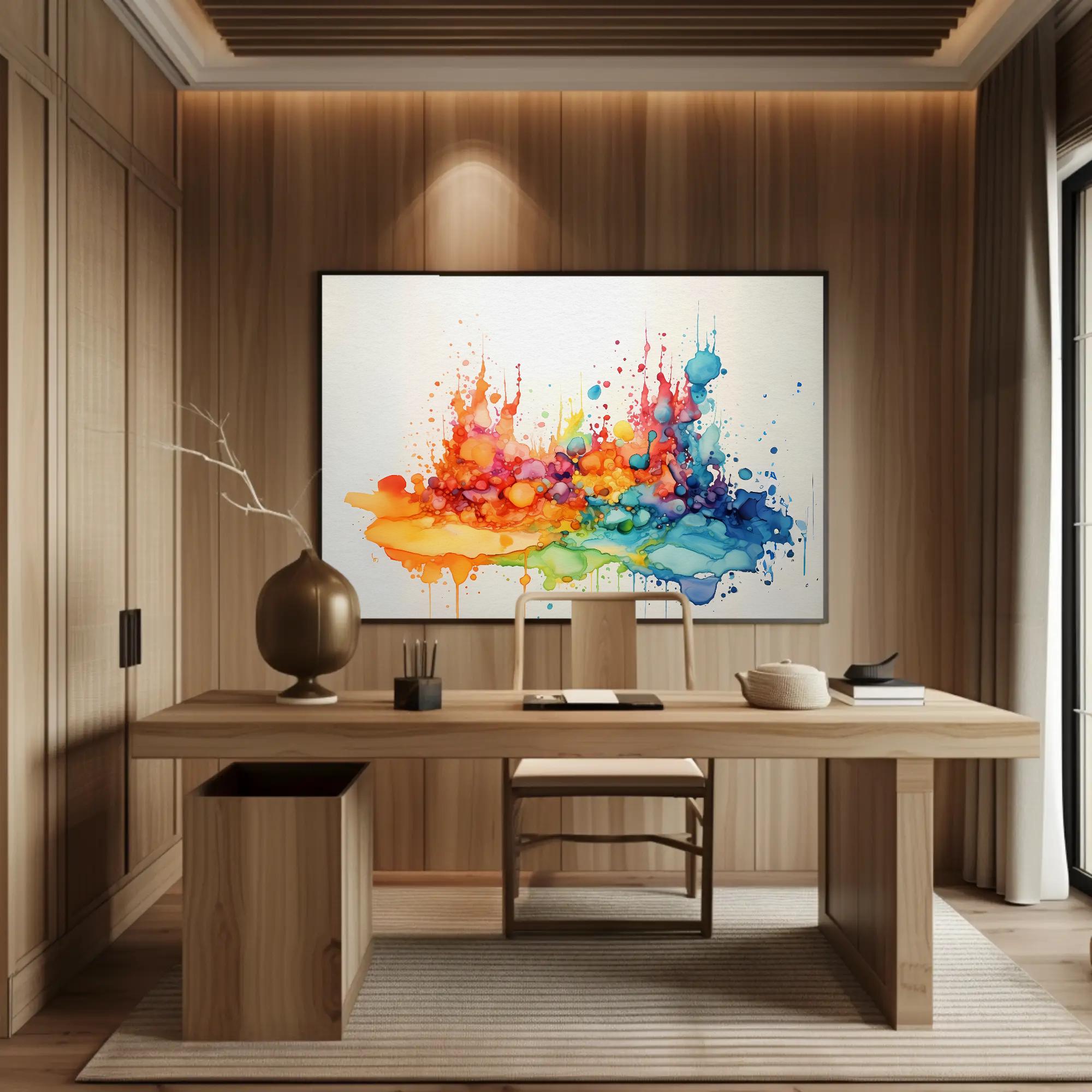 Subtle Splatter Watercolor Painting, Watercolor Print, Color Splash ...