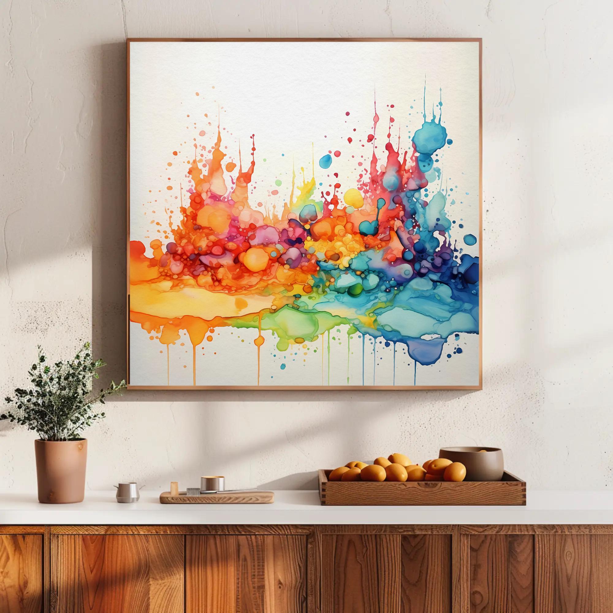 Subtle Splatter Watercolor Painting, Watercolor Print, Color Splash ...
