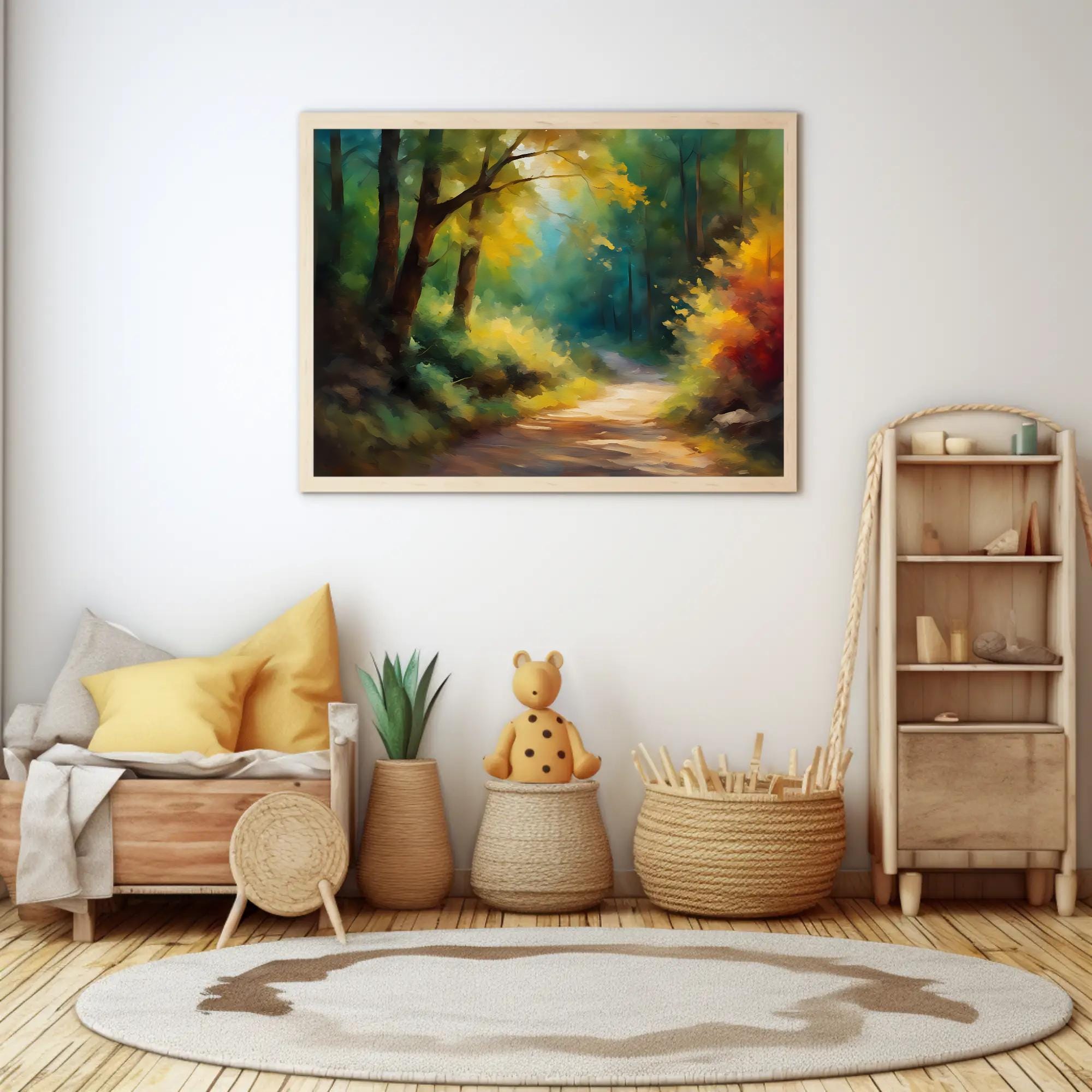 Countryside Road Watercolor Painting, Watercolor Print, Road Through ...