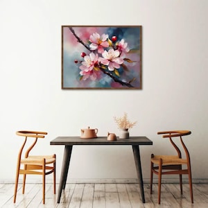 Cherry Blossom Watercolor Painting, Watercolor Print, Sakura Painting ...
