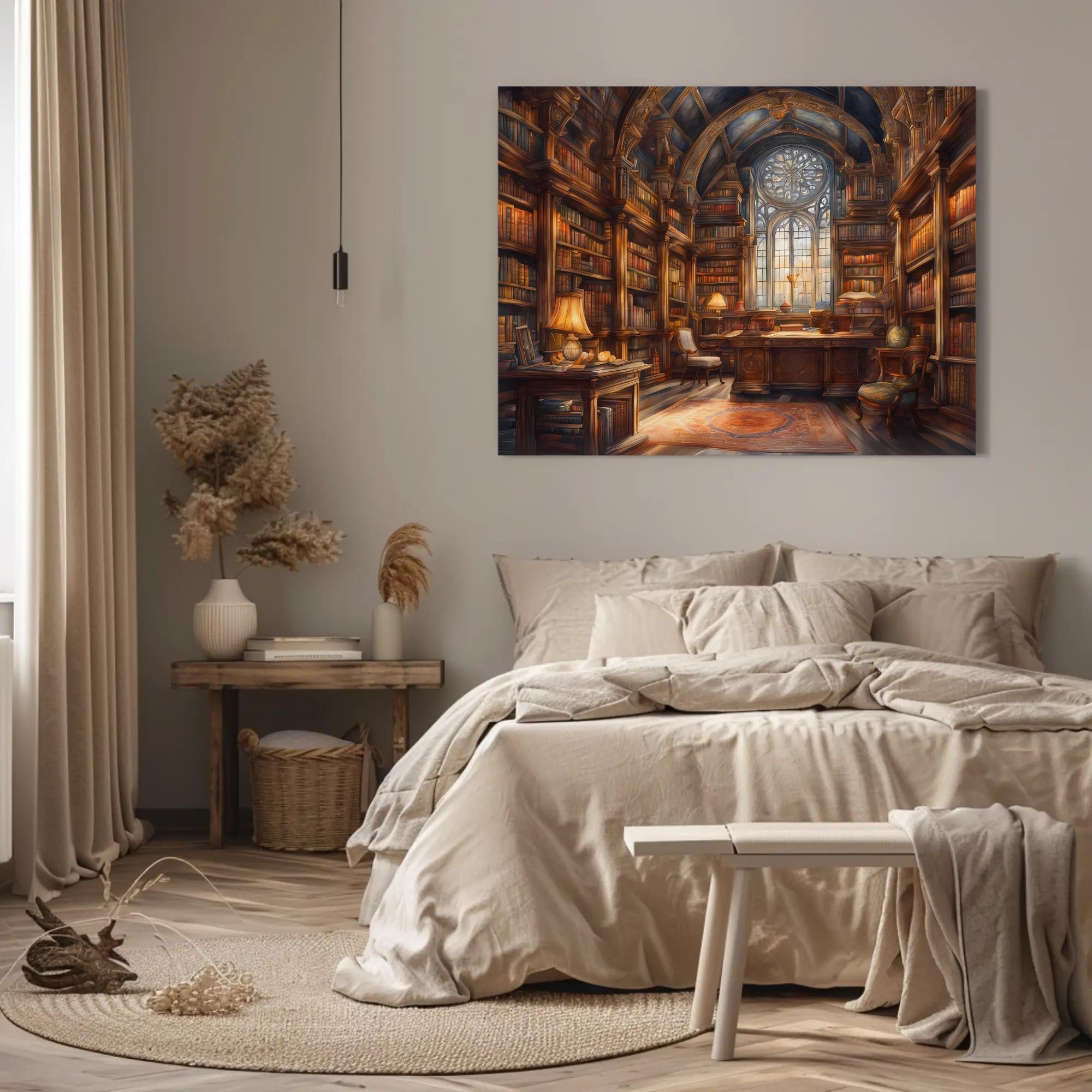 Fantasy Library Watercolor Painting, Watercolor Print, Book Art ...