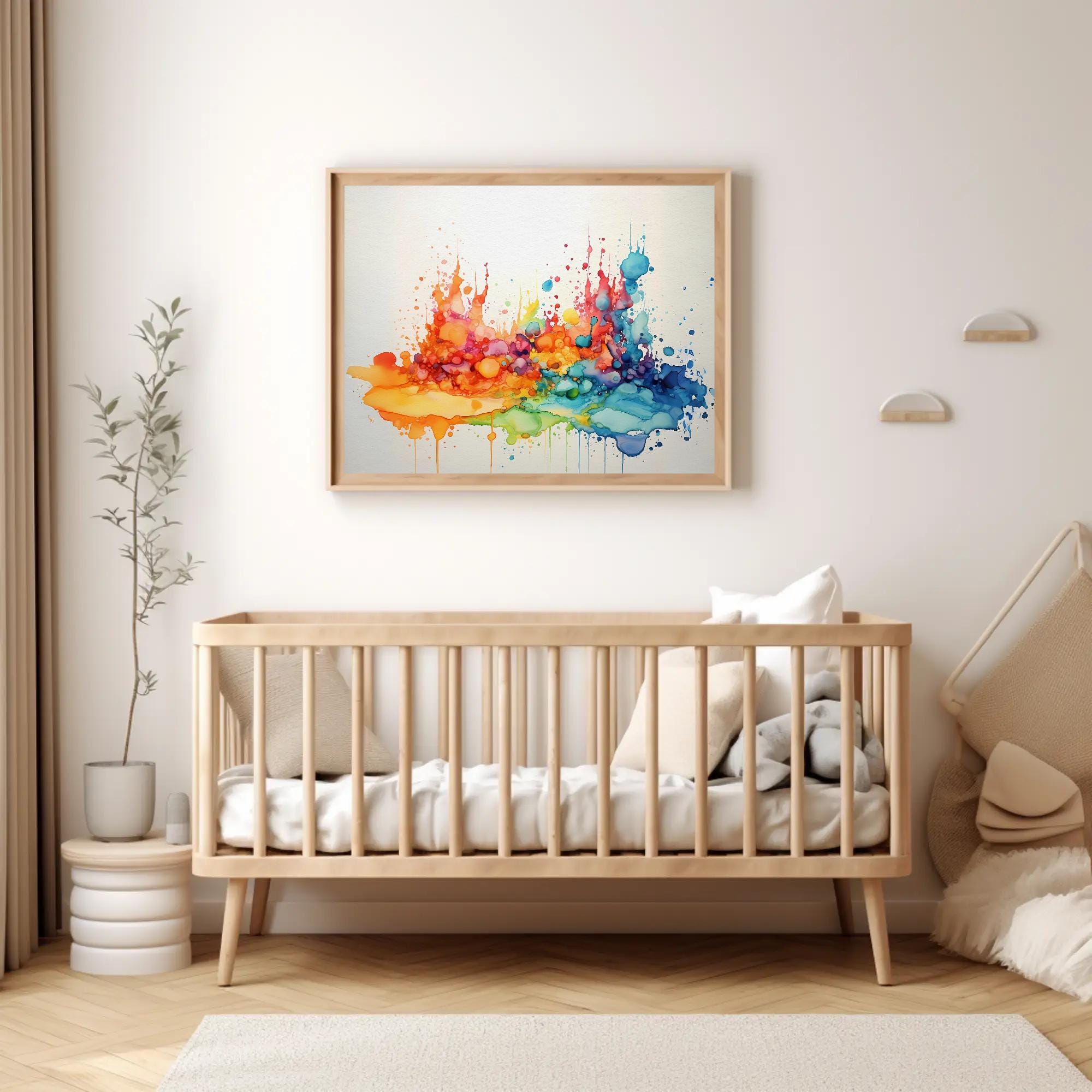 Subtle Splatter Watercolor Painting, Watercolor Print, Color Splash ...