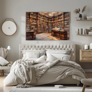 Library Watercolor Painting, Watercolor Print, Book Art, Bookstore Wall ...
