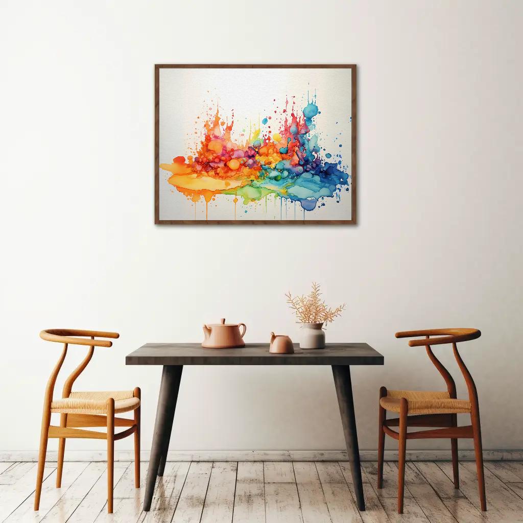 Subtle Splatter Watercolor Painting, Watercolor Print, Color Splash ...