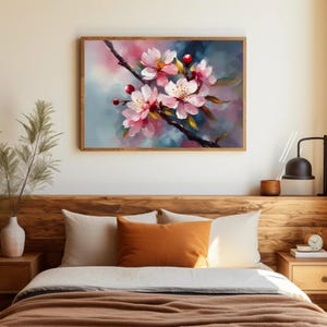 Cherry Blossom Watercolor Painting, Watercolor Print, Sakura Painting ...