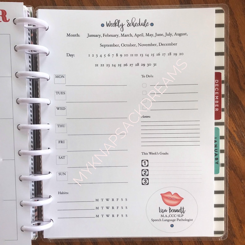 Speech Language Pathologist Planner Pages for 365 Happy | Etsy