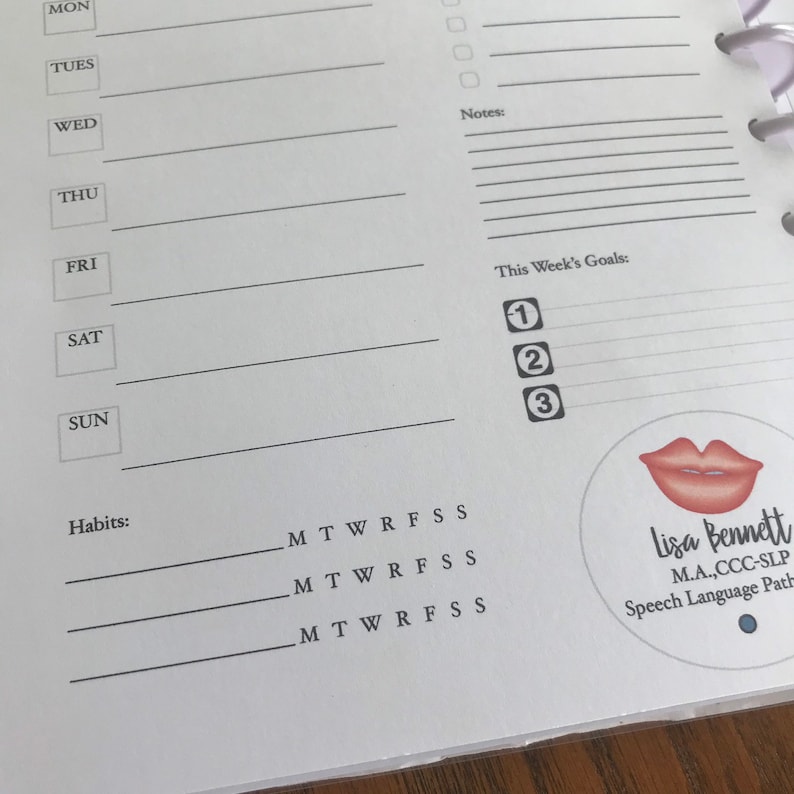 Speech Language Pathologist Planner Pages for 365 Happy | Etsy