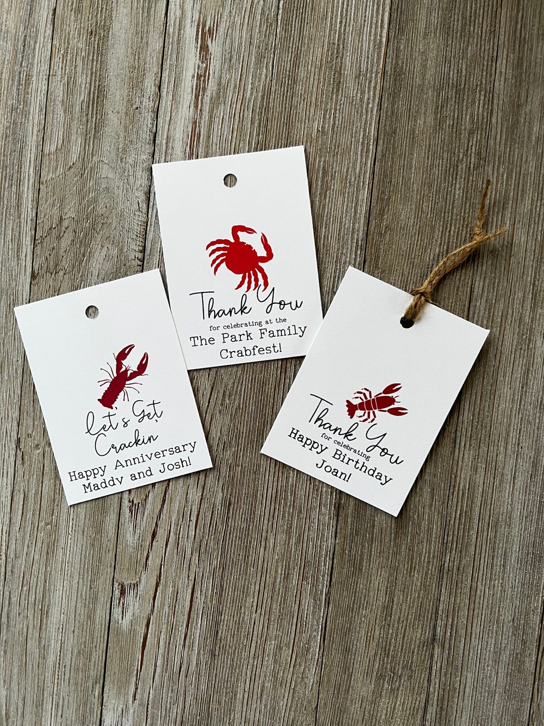 Crawfish Boil, Crab Lobster Seafood Tag,clam Bake Party Decor, Seafood ...